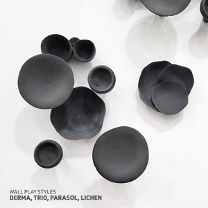Wall Play™: Trio, DK Grey/ Black — Gold Leaf Design Group