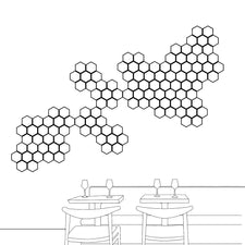 Hex Grid Wall Panel — Gold Leaf Design Group
